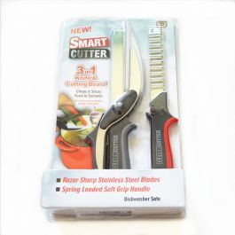 มีดพร้อมเขียง Smart Cutter แบบ 3 in 1 พร้อมฐานสำหรับ หั่นผลไม้