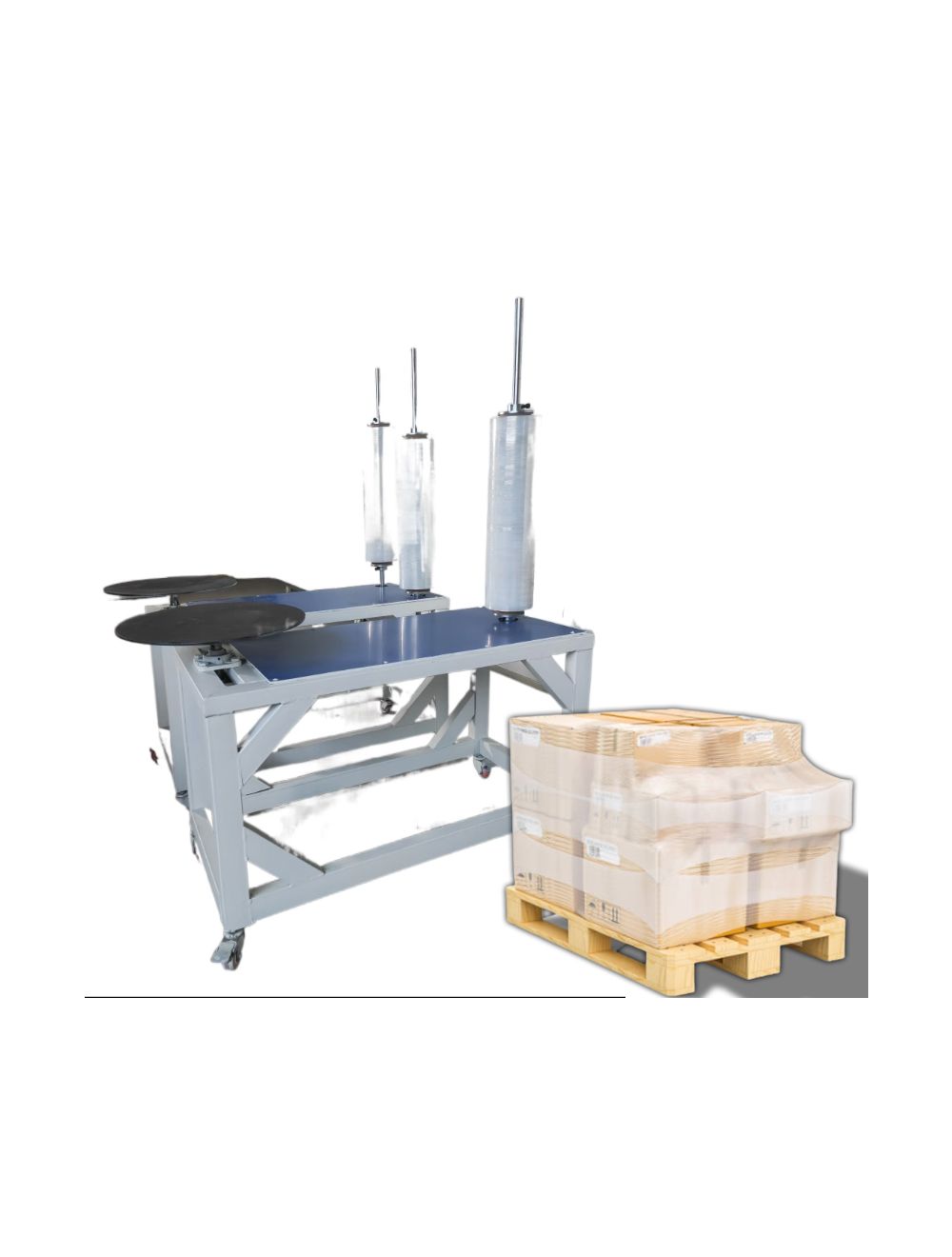 Shopklub | แท่นพันฟิล์มยืด Pallet Wrapping Table คุณภาพสูง ใช้งานง่าย ...