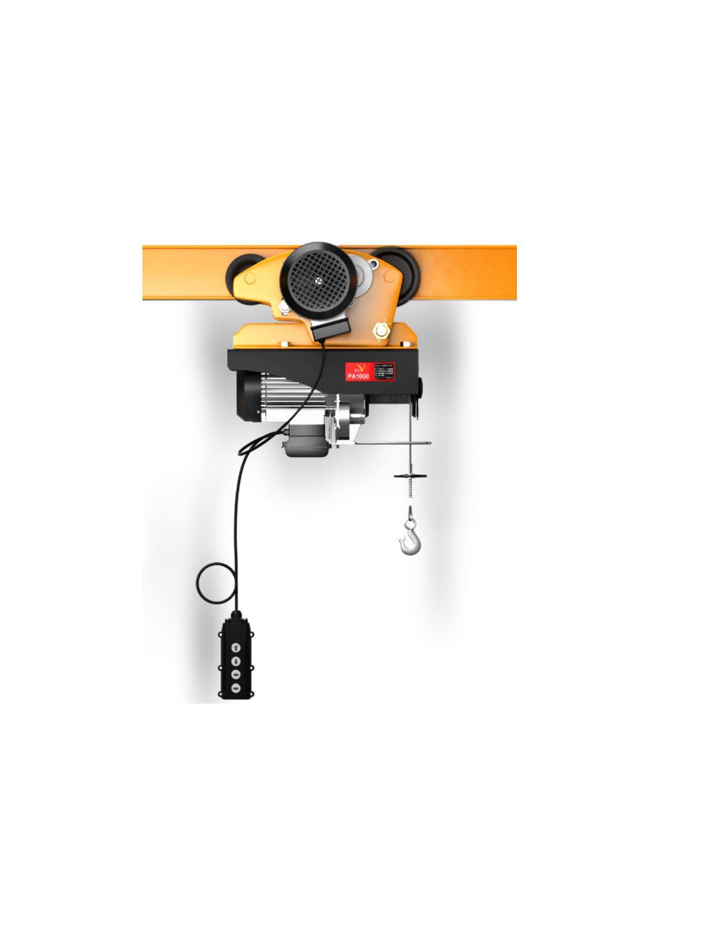 เครนยึดเสา I-beam 0.2 – 1 ton electric hoist 220V driving lift aerial crane