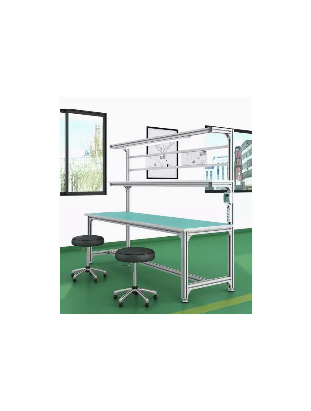 Shopklub | โต๊ะช่างอเนกประสงค์ Assembly Line Table แบบเรียบ | 2.shopklub