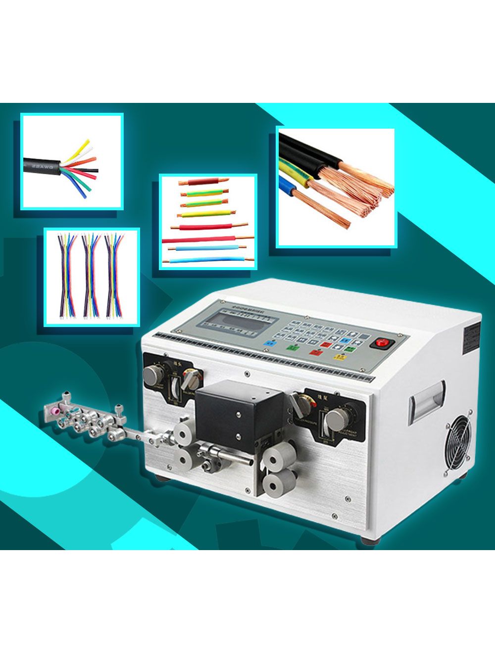 เครื่องปอกสายไฟ Automatic Electric Wire Stripping Machine เครื่องปอกสายไฟ