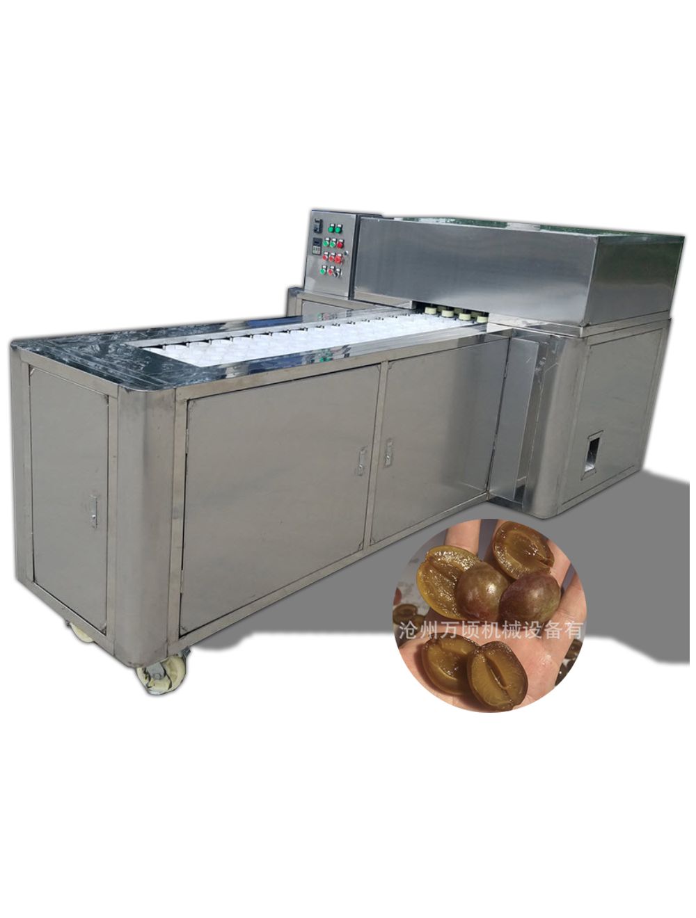 เครื่องคว้านเม็ด แบ่งครื่ง พุทรา ลูกปาล์ม ลูกพรุน Prune pitting and ...