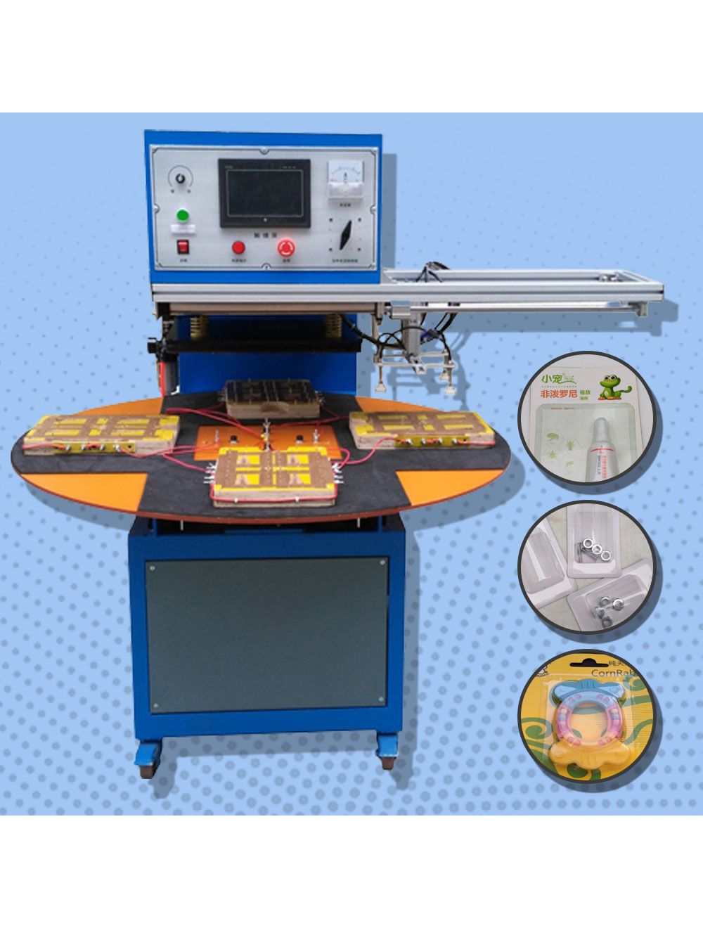 เครื่องซีลบลิสเตอร์แพ็ค PVC box paper card แท่นหมุน LK-60C blister ...