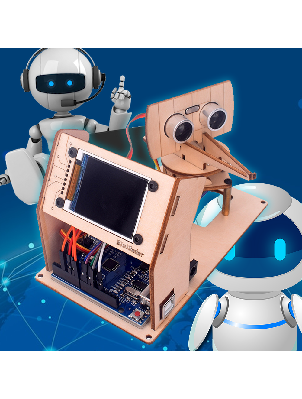 Shopklub ชุดฝึก แผงวงจร เซนเซอร์ Arduino Ultrasonic Radar Maker หน้า 2 Shopklub