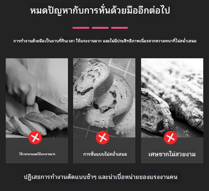 Shopklub | เครื่องหั่นขนมปังแผ่นอัตโนมัติ Automatic Bread Slicer รุ่น ...