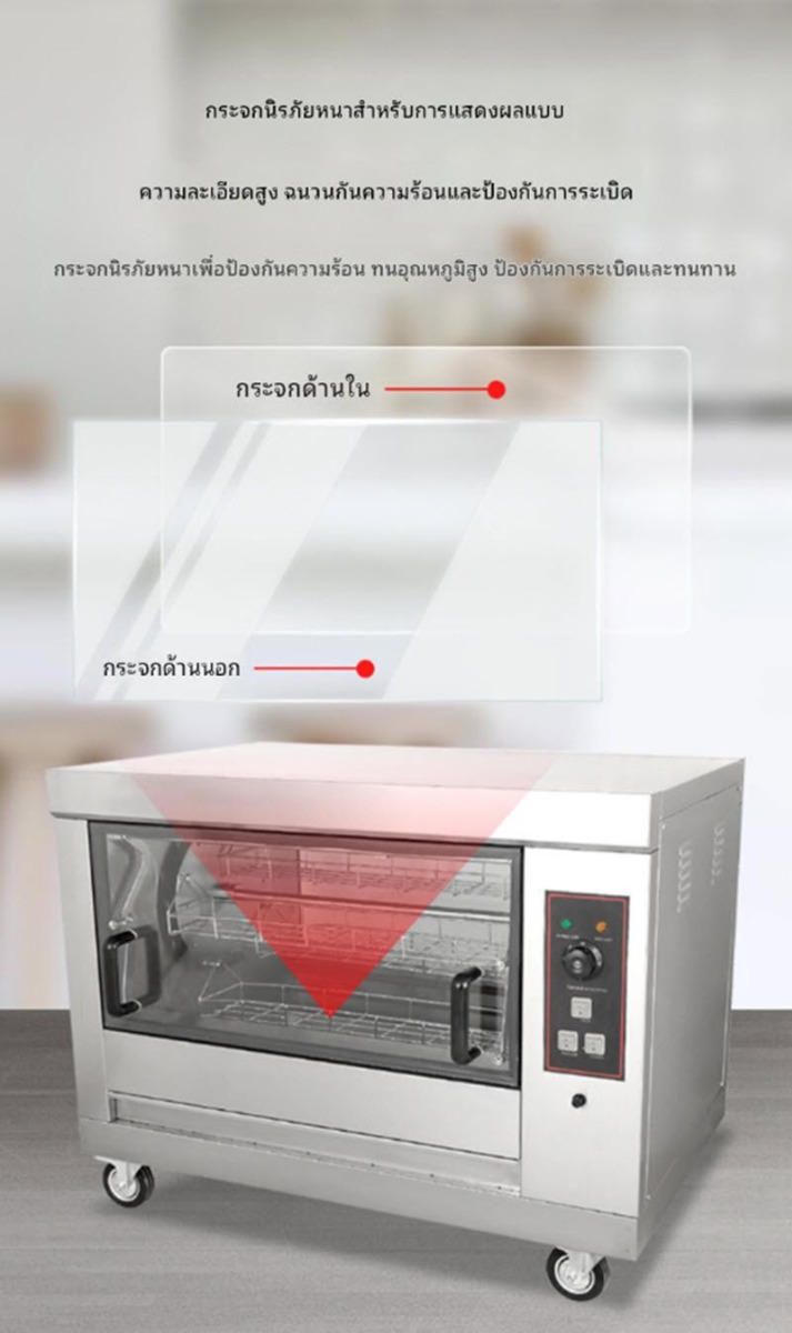 Shopklub | เตาอบไก่ระบบหมุน ขนาดกลาง สำหรับร้านอาหาร เชิงพาณิชย์ ...