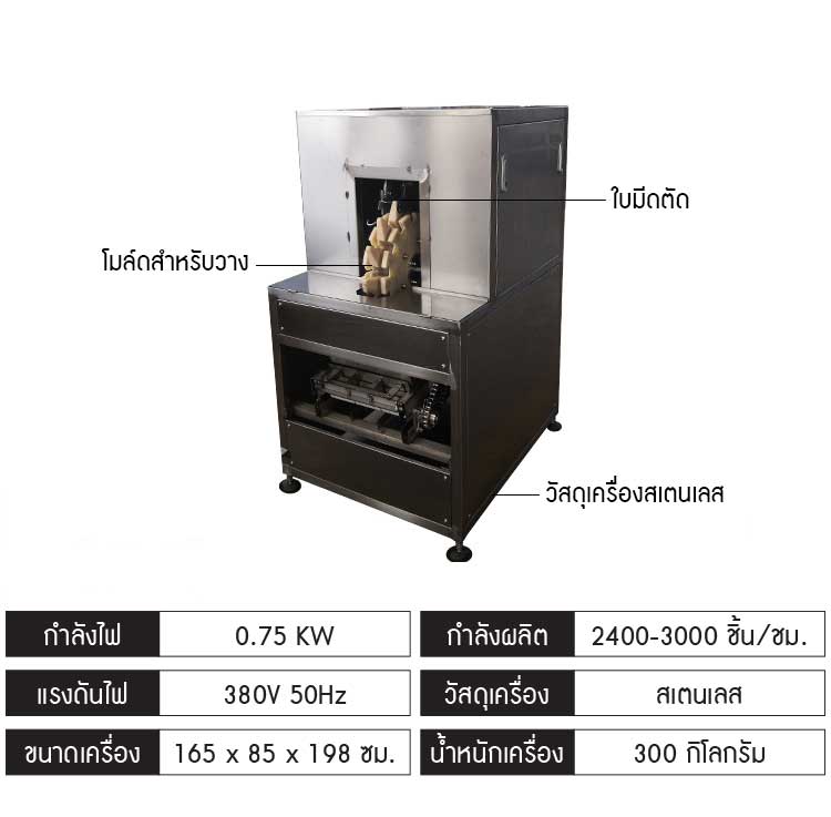 Shopklub | เครื่องตัดปีกไก่ MS-JCFG 380V 3000 pcs/hr อัตโนมัติ คุณภาพส. ...